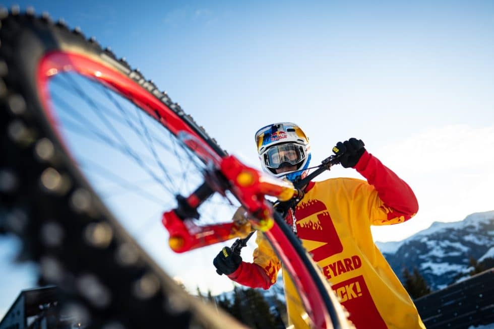 CRAZY DOWNHILL RIDE | Fabio Wibmer Tames A Ski Slope